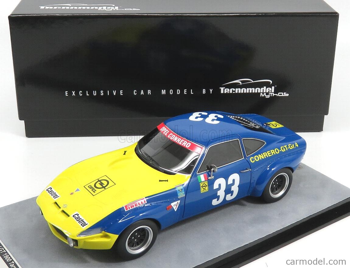 TECNOMODEL TM18-133B Scale 1/18 | OPEL GT 1900 TEAM CONRERO EUROPEAN GT ...