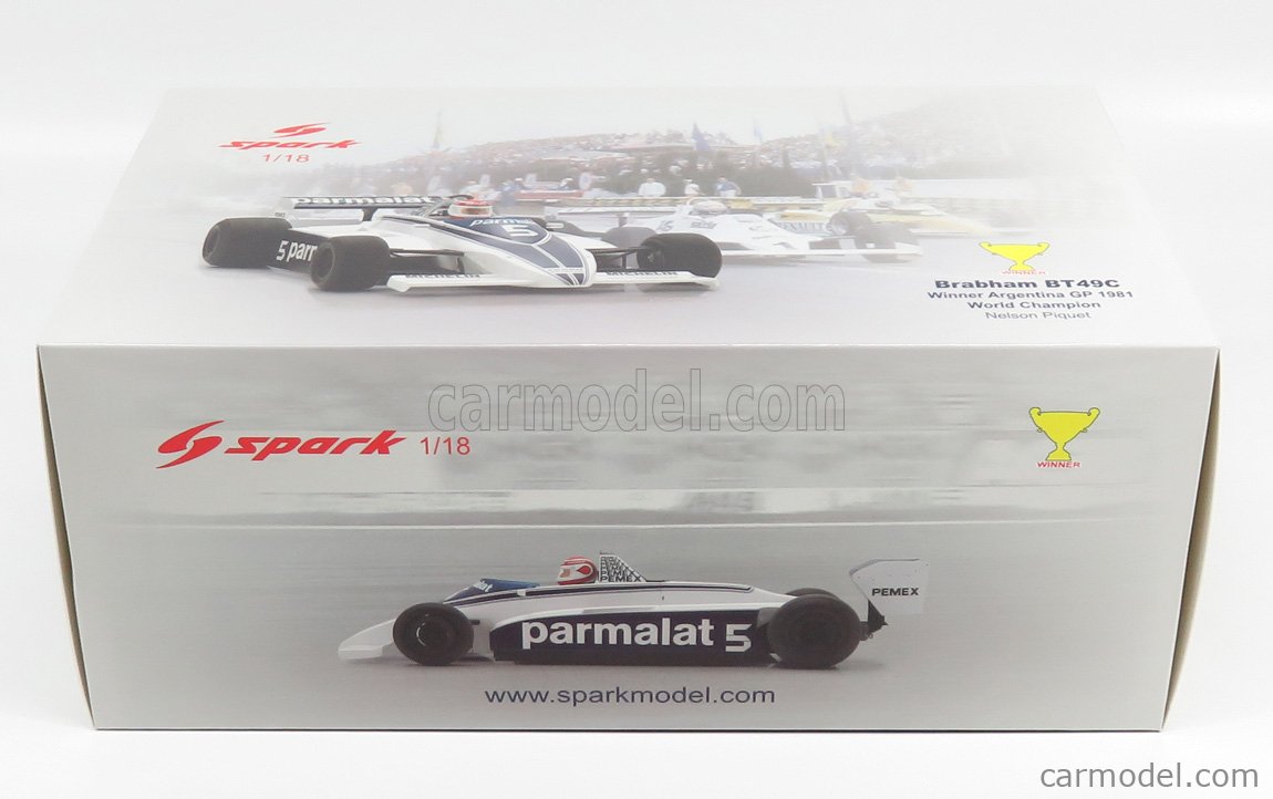 SPARK-MODEL 18S166 Масштаб 1/18 | BRABHAM F1 BT49C N 5 WINNER ARGENTINE ...