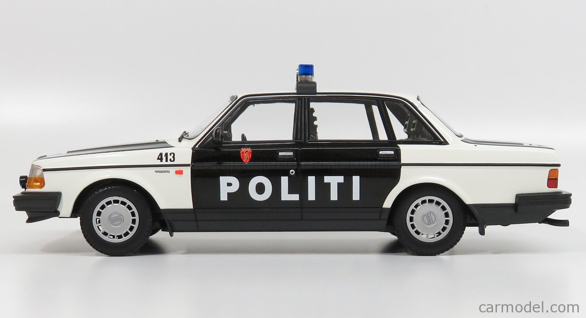 MINICHAMPS 155171496 Scale 1/18 | VOLVO 240GL NORWAY POLITI POLICE 1986 ...