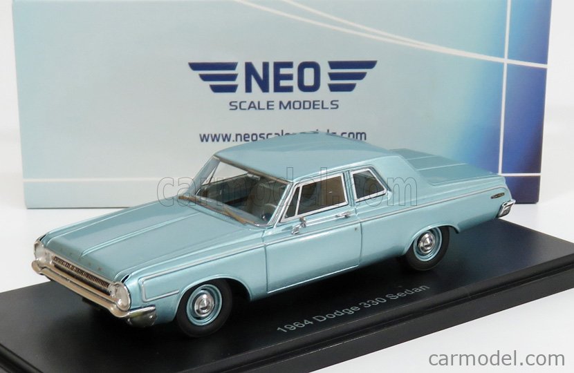 NEO SCALE MODELS NEO47220 Scale 1/43 | DODGE 330 SEDAN 1964 LIGHT BLUE MET