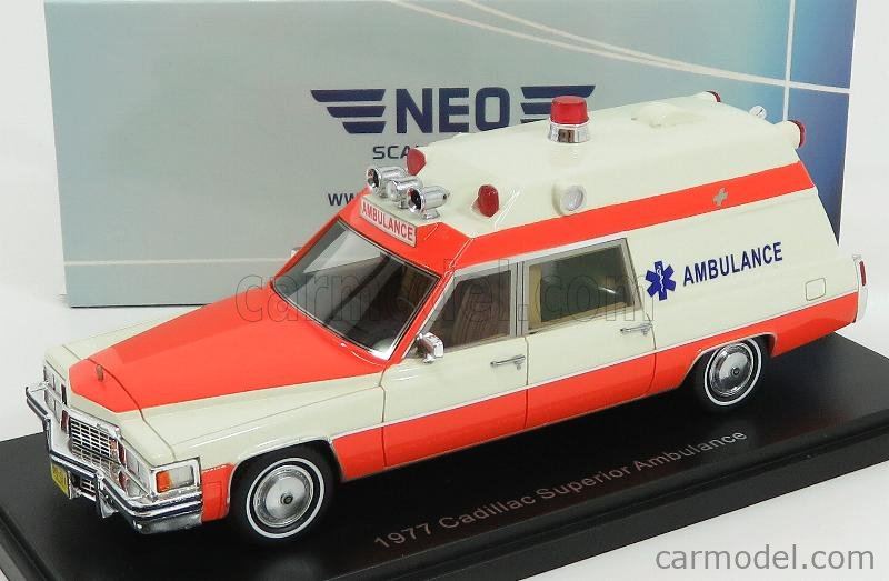 NEO SCALE MODELS NEO47240 Scale 1/43 | CADILLAC SUPERIOR AMBULANCE 1977 ...