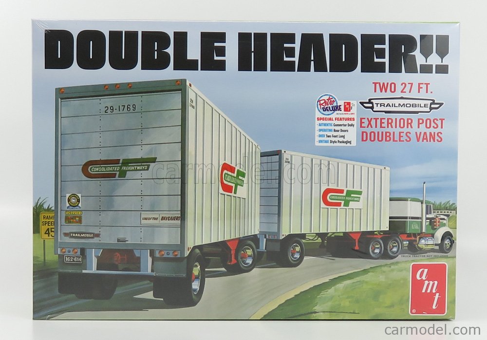 AMT-KIT AMT1132/06 Scale 1/25 | TRAILER TANDEM VAN TRAILERS - DOUBLE ...