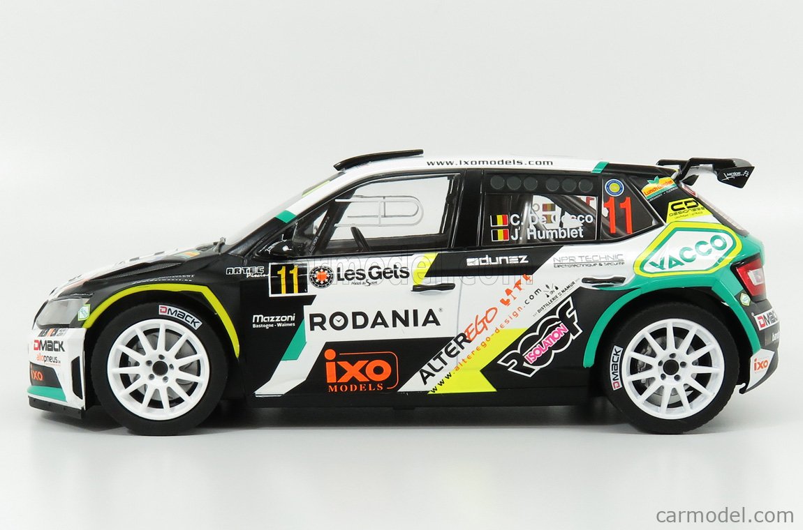 IXO-MODELS 18RMC031 Echelle 1/18 | SKODA FABIA R5 N 11 RALLY CONDROZ ...