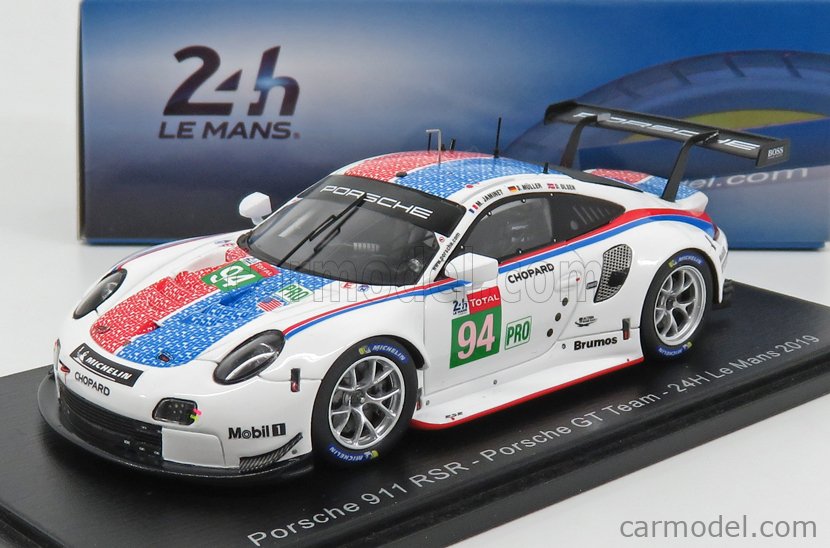 SPARK-MODEL S7939 Scale 1/43 | PORSCHE 911 991 RSR 4.0- FLAT-6 TEAM PORSCHE GT N 94 24h LE MANS ...