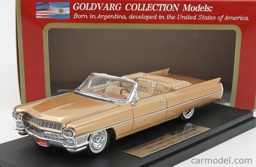 GOLDVARG GC035A Scale 1/43 | CADILLAC DE VILLE CABRIOLET 1964 OPEN GOLD MET