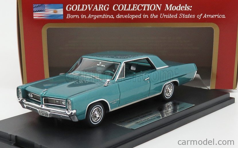 GOLDVARG GC015B Escala 1/43 | PONTIAC GRAND PRIX 1964 AQUAMARINE GREEN MET
