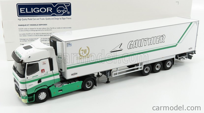 ELIGOR 116572 Scale 1/43 | RENAULT T520 HIGH TRUCK SEMI-FRIGO GAUTHIER ...