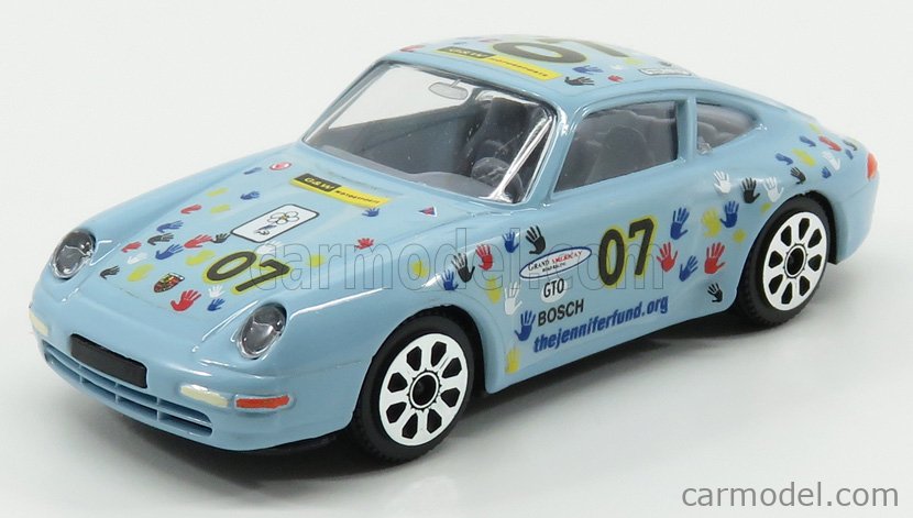 BURAGO BU4195B Scale 1/43 | PORSCHE 911 993 N 7 1993 LIGHT BLUE