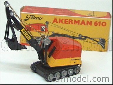 TEKNO 860-1 Scale 1/43 | AKERMAN AKERMAN 610 EXCAVATOR RED YELLOW