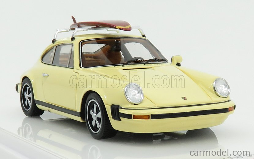 TRUESCALE TSM430191 Scale 1/43 | PORSCHE 901 911S 2.7 COUPE WITH SURF BOARD 1973 CREAM