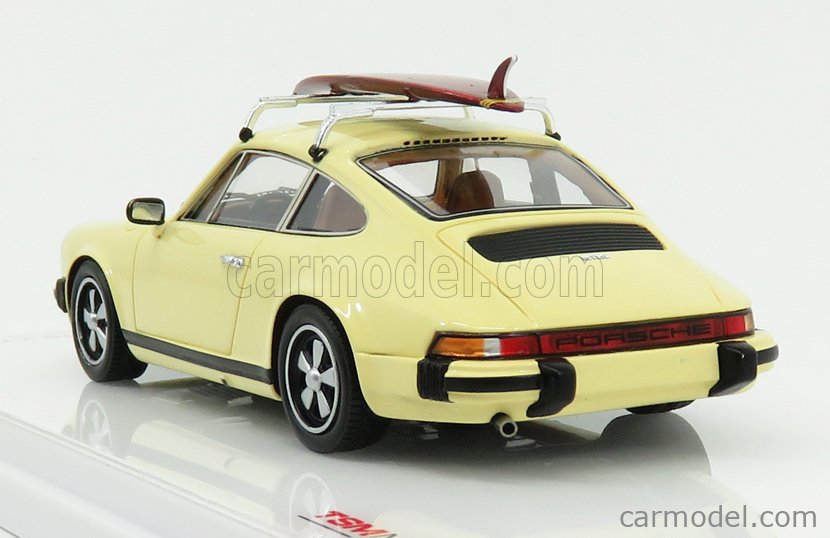 TRUESCALE TSM430191 Scale 1/43 | PORSCHE 901 911S 2.7 COUPE WITH SURF BOARD 1973 CREAM
