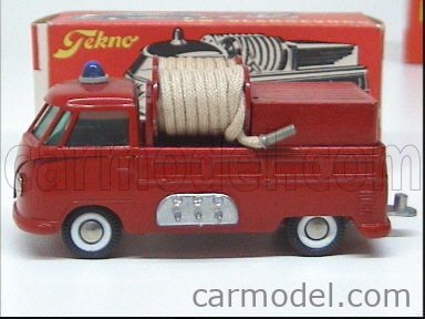 TEKNO 408-1 Scale 1/43 | VOLKSWAGEN SLANGEVOGN FIRE ENGINE RED