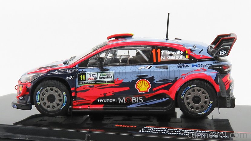 IXO-MODELS RAM721 Masstab: 1/43 | HYUNDAI i20 WRC COUPE N 11 WINNER RALLY ARGENTINA 2019 T ...