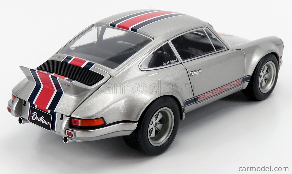 SOLIDO 1801112 Scale 1/18 | PORSCHE 911 RSR OUTLAW 1973 SILVER