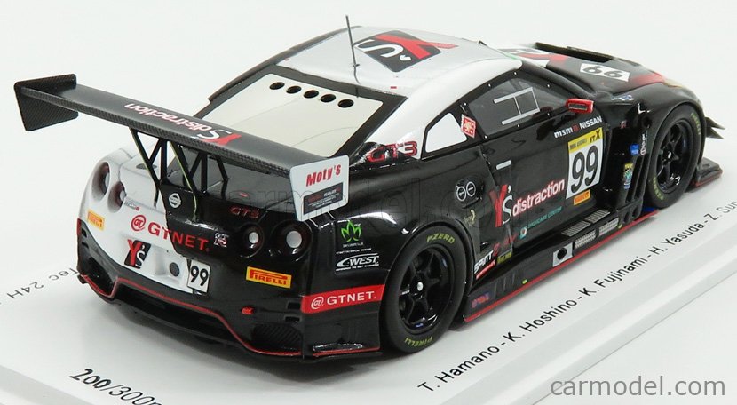 SPARK-MODEL SJ067 Masstab: 1/43 | NISSAN GT-R NISMO GT3 TEAM GTNET MOTORSPORT N 99 WINNER 24h ...
