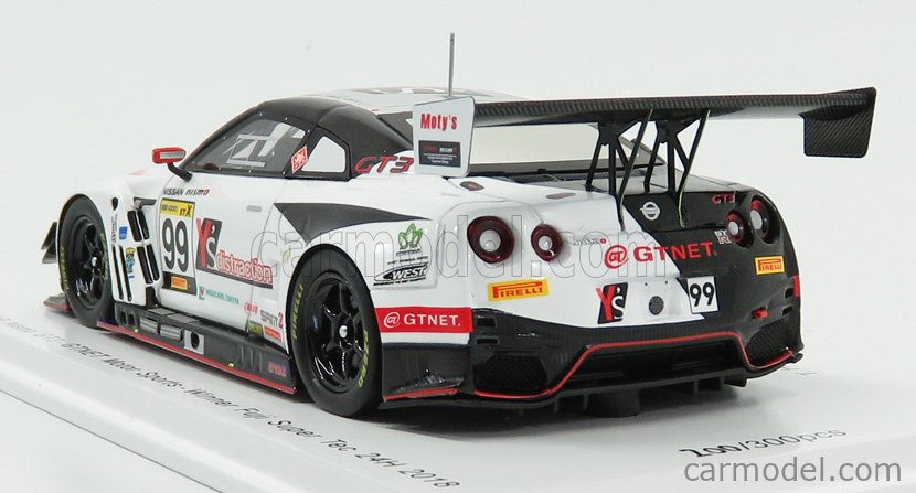SPARK-MODEL SJ067 Masstab: 1/43 | NISSAN GT-R NISMO GT3 TEAM GTNET MOTORSPORT N 99 WINNER 24h ...