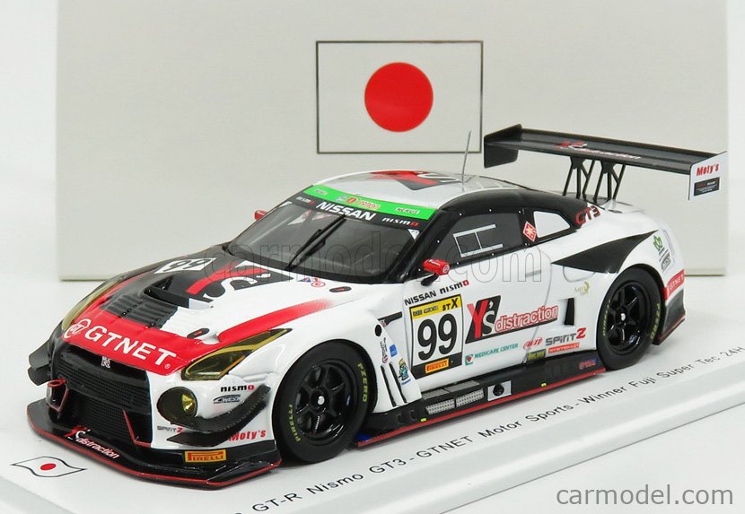 SPARK-MODEL SJ067 Masstab: 1/43 | NISSAN GT-R NISMO GT3 TEAM GTNET MOTORSPORT N 99 WINNER 24h ...