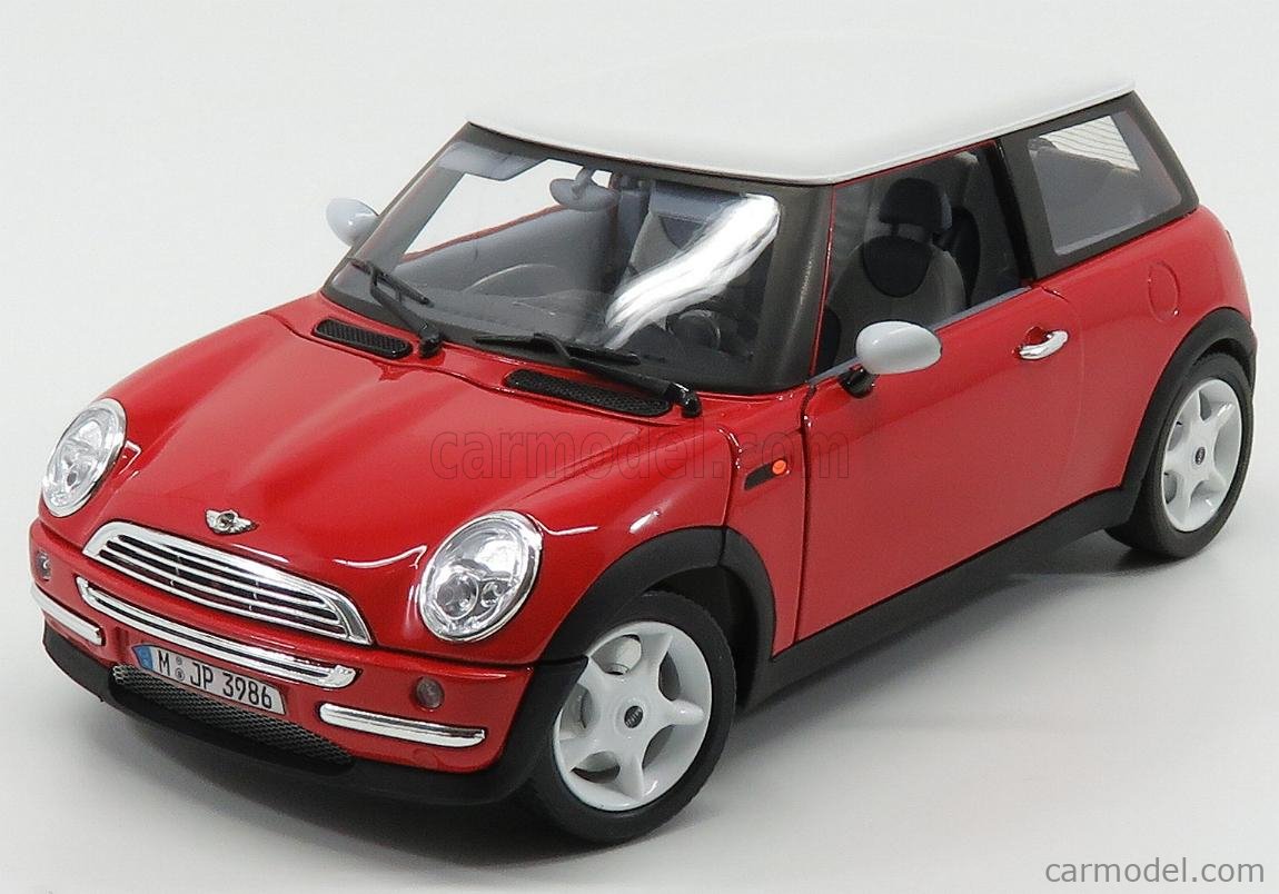 BURAGO 33792 Scale 1/18 | MINI COOPER 2000 RED WHITE