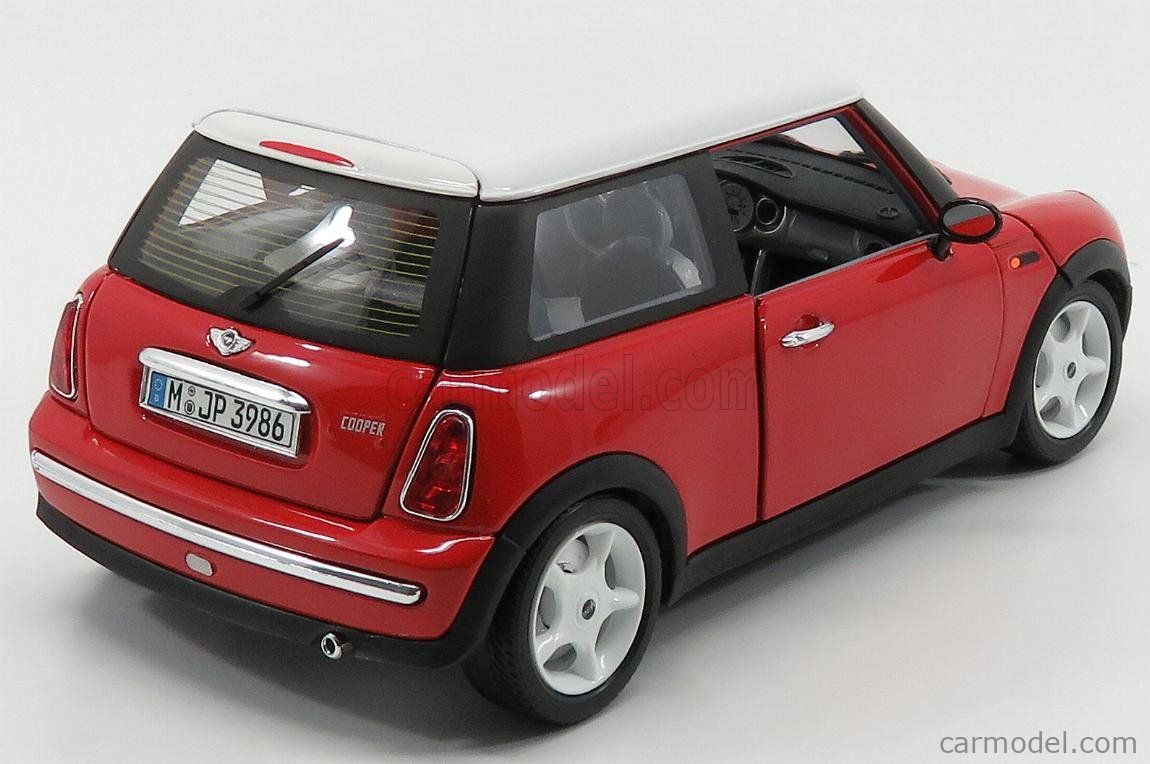 BURAGO 33792 Scale 1/18 | MINI COOPER 2000 RED WHITE