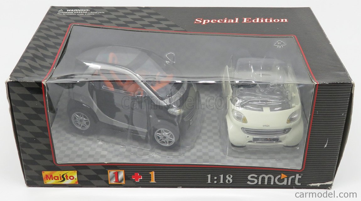 MAISTO 56045 Scale 1/18 | SMART FORTWO COUPE WITH BODY PANEL FRESH-UP ...