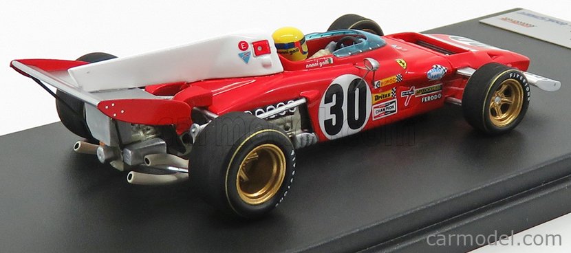 LOOKSMART LSRC029 Scale 1/43 | FERRARI F1 312 B2 N 30 FRENCH GP 1972 NANNI GALLI RED WHITE