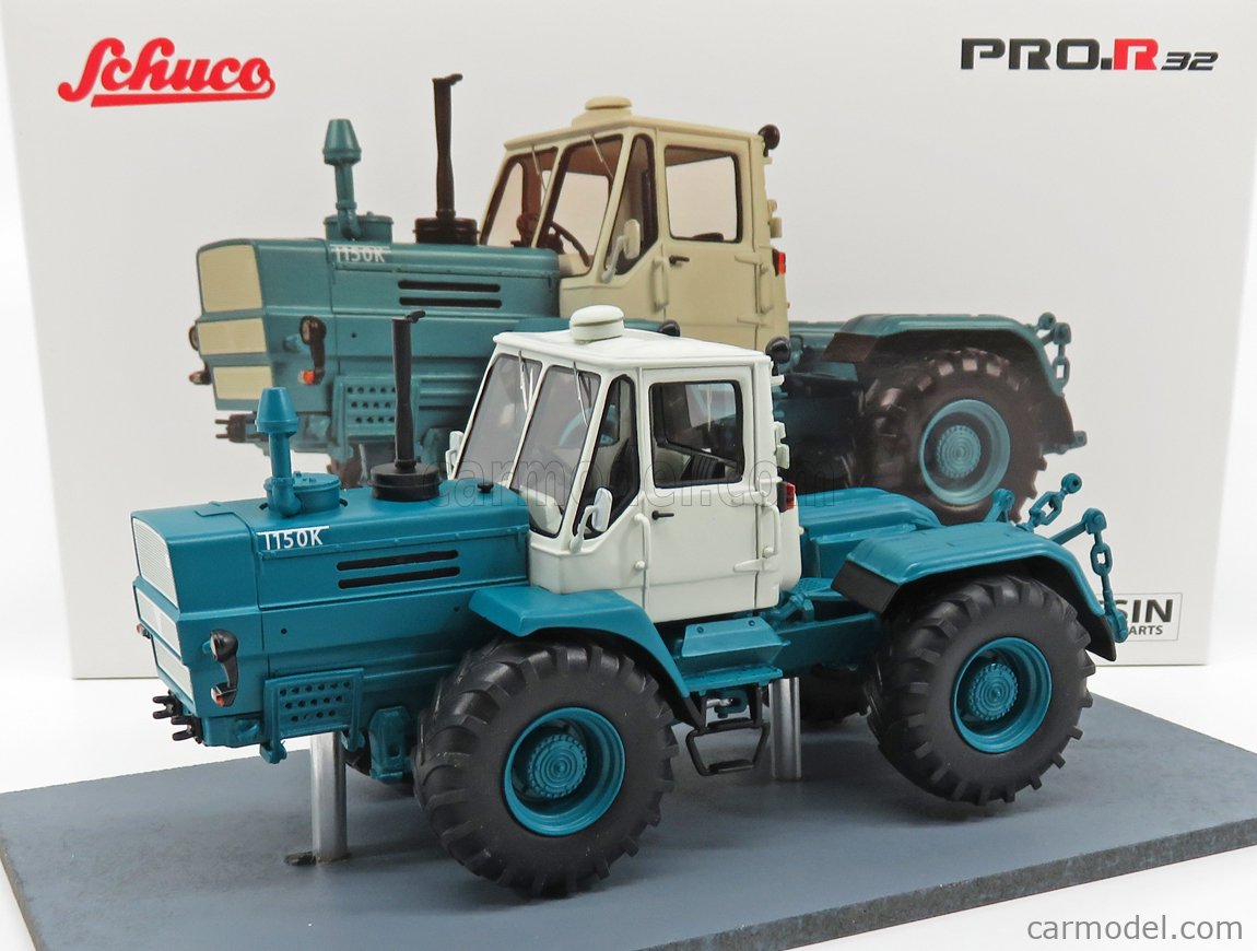 SCHUCO 09077 Masstab: 1/32 | CHARKOW T-150K TRACTOR 1972 GREEN BEIGE