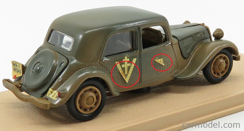 ELIGOR 1032 Echelle 1/43 | CITROEN 11BL TRACTION AVANT FFI 1939 MILITARY GREEN