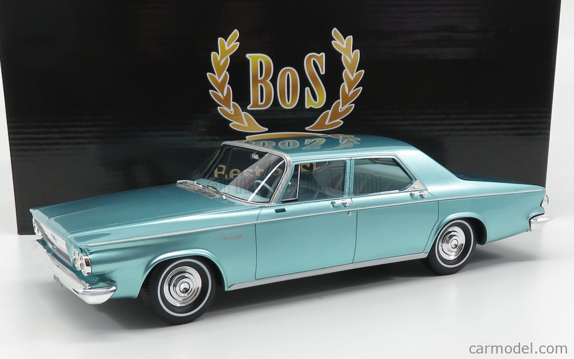 BoS-MODELS BOS315 Scale 1/18 | CHRYSLER NEWPORT SEDAN 1963 LIGHT BLUE MET