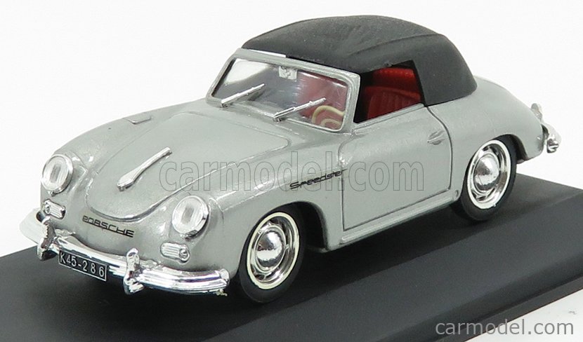 BRUMM R118-04 Scala 1/43 | PORSCHE 356 SPIDER CLOSED 1950 SILVER