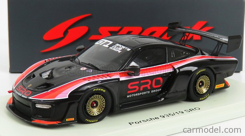 SPARK-MODEL S7635 Scale 1/43 | PORSCHE 935/19 SRO GT1 2019 BLACK RED WHITE
