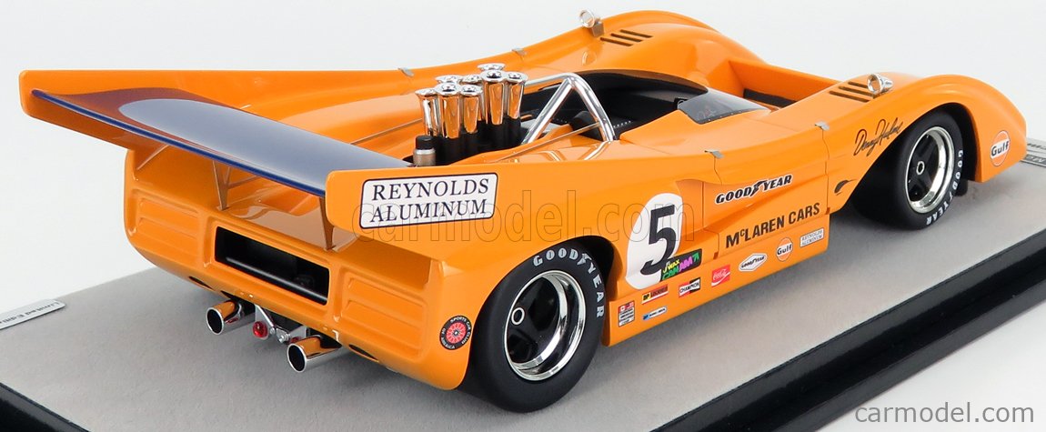 TECNOMODEL TM18-156A Scale 1/18 | McLAREN M8F N 5 CAN-AM MOSPORT PARK 1971 DENNY HULME YELLOW