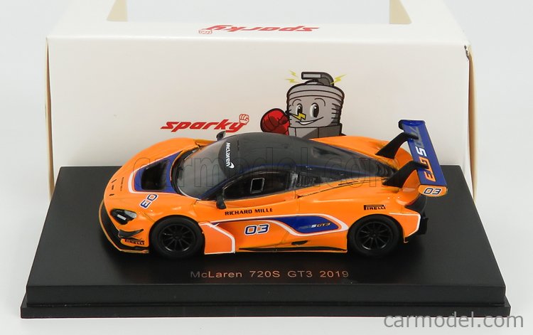 SPARK-MODEL Y175 Scale 1/64 | McLAREN 720S GT3 N 03 RICHARD MILLE 2019 ...