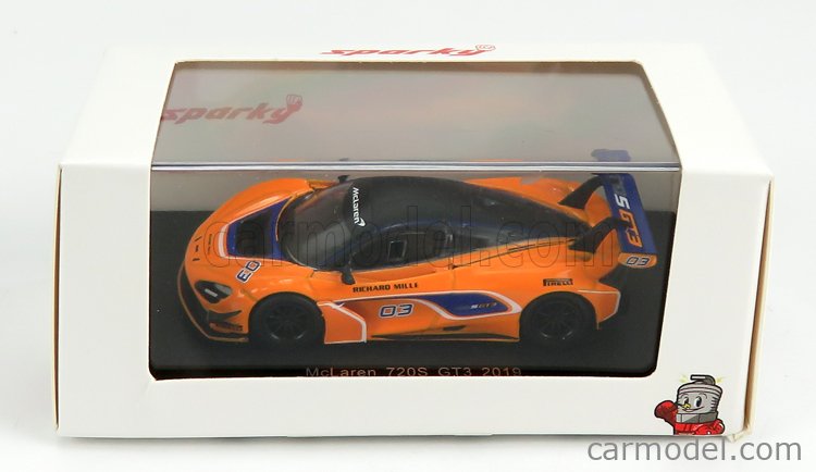 SPARK-MODEL Y175 Scale 1/64 | McLAREN 720S GT3 N 03 RICHARD MILLE 2019 ...