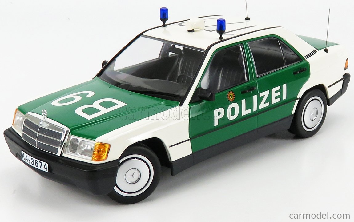 MINICHAMPS 155037090 Scale 1/18 | MERCEDES BENZ 190E W201 POLIZEI ...