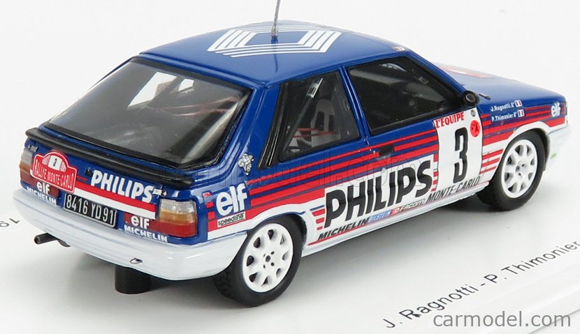 SPARK-MODEL S5567 Scale 1/43 | RENAULT R11 TURBO N 3 RALLY MONTECARLO ...