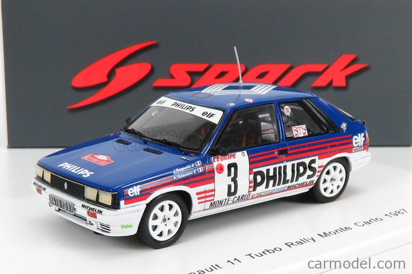 SPARK-MODEL S5567 Scale 1/43 | RENAULT R11 TURBO N 3 RALLY MONTECARLO ...