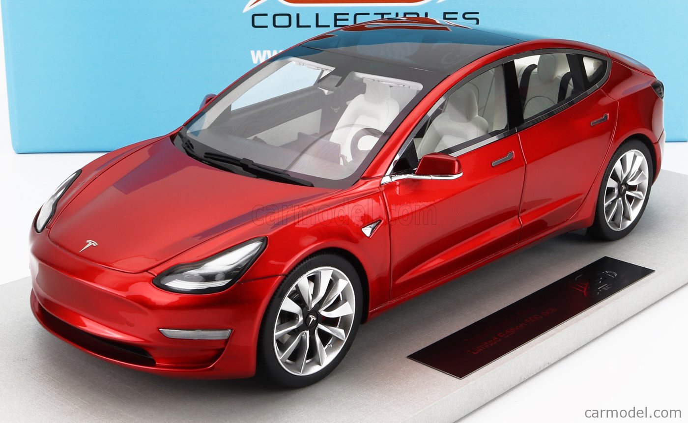 LS-COLLECTIBLES LS074A Scala 1/18 | TESLA MODEL 3 2017 RED