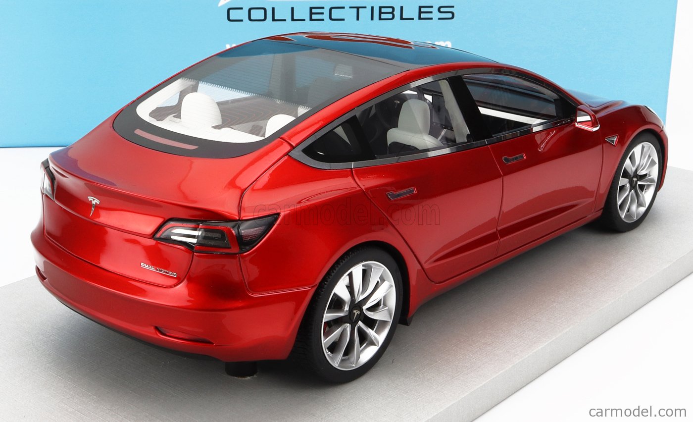 LS-COLLECTIBLES LS074A Scale 1/18 | TESLA MODEL 3 2017 RED