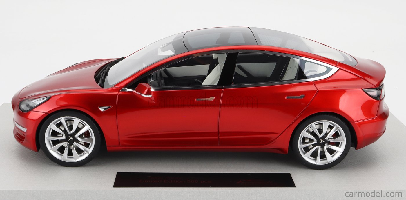 LS-COLLECTIBLES LS074A Scala 1/18 | TESLA MODEL 3 2017 RED