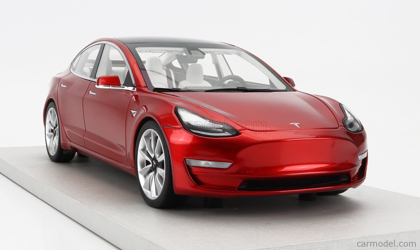 LS-COLLECTIBLES LS074A Масштаб 1/18 | TESLA MODEL 3 2017 RED