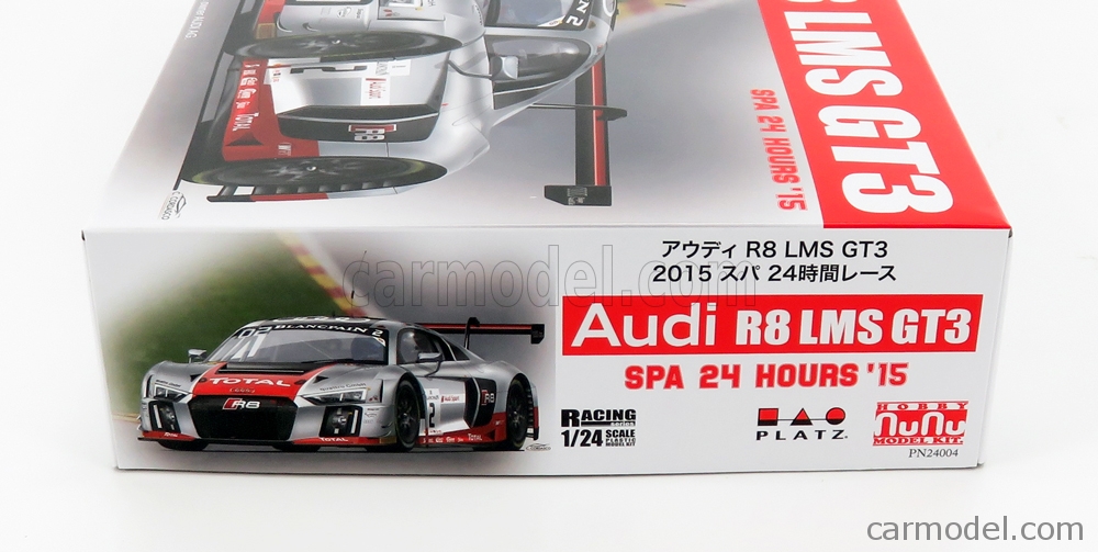 NUNU PN24004 Echelle 1/24 | AUDI R8 LMS GT3 WTR TEAM N 1 + N 2 24h SPA 2015