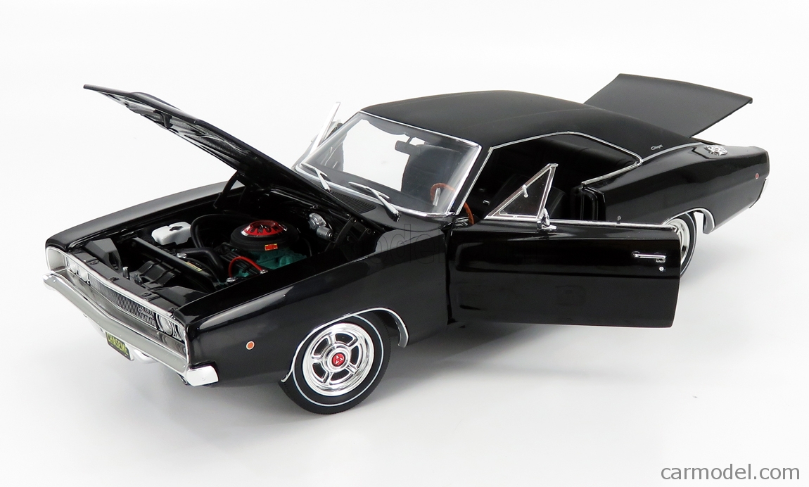 AUTOWORLD AMM943 Scale 1/18 | DODGE CHARGER R/T COUPE 1968 BLACK