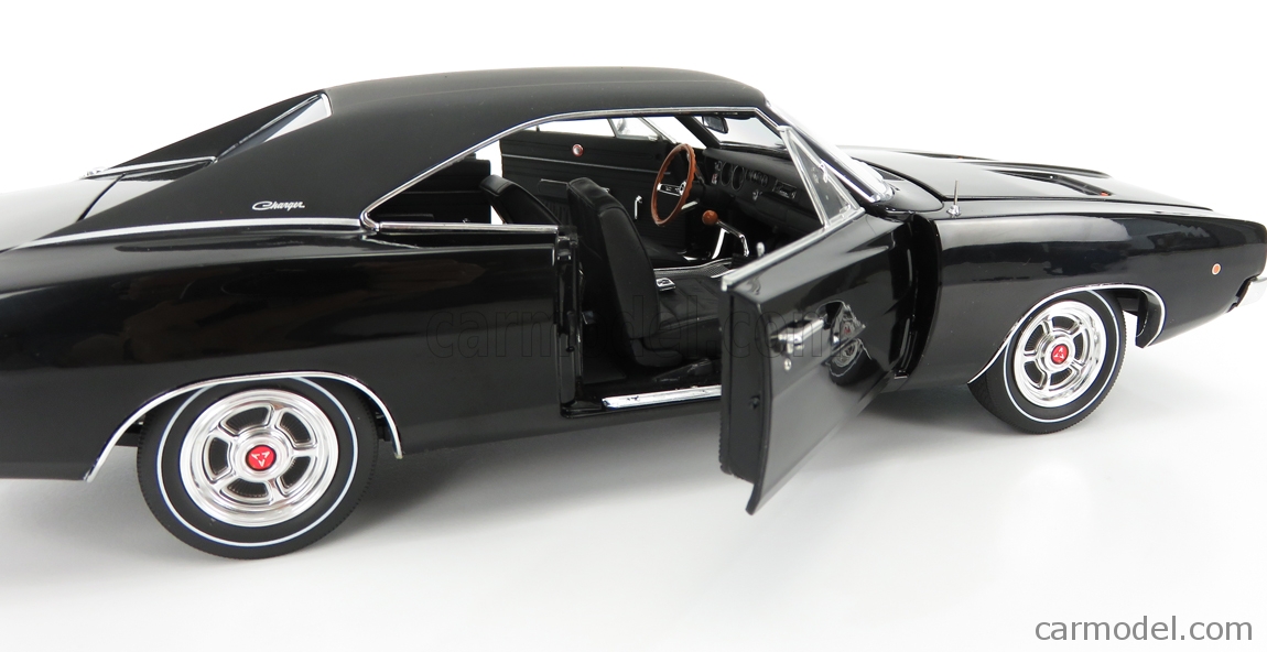 AUTOWORLD AMM943 Scale 1/18 | DODGE CHARGER R/T COUPE 1968 BLACK