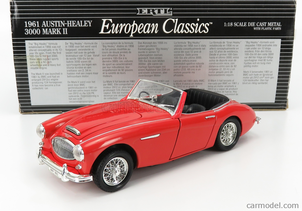 ERTL 07460 Scale 1/18 | AUSTIN HALEY 3000 MKII SPIDER 1961 RED