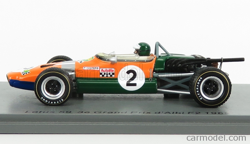 SPARK-MODEL SF186 Scale 1/43 | LOTUS F2 59 N 2 3rd ALBI GP 1969 J.RINDT ...