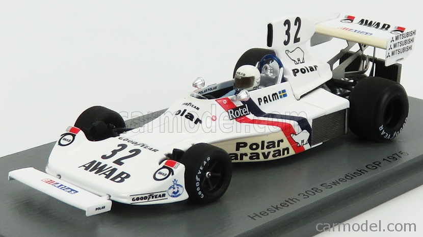 SPARK-MODEL S2467 Масштаб 1/43 | HESKETH F1 308 N 32 SUEDE GP 1975 T ...