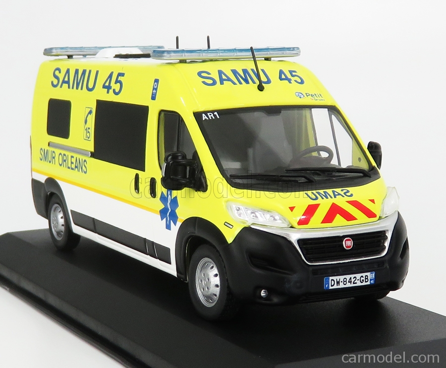 ODEON ODEON034 Scala 1/43 | FIAT DUCATO VAN AR SAMU 45 AMBULANCE SMUR ...