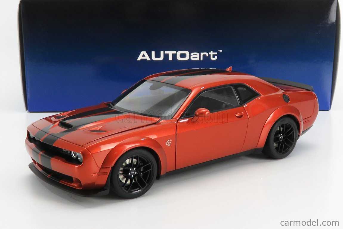 AUTOART 71736 Scale 1/18 | DODGE CHALLENGER SRT HELLCAT 2018 MANGO DUAL ...