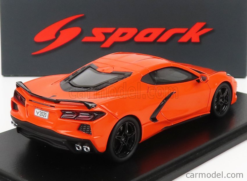 SPARK-MODEL S5062 Scale 1/43 | CHEVROLET CORVETTE C8 COUPE 2019 ORANGE