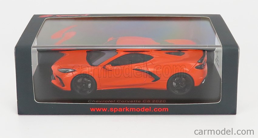 SPARK-MODEL S5062 Scale 1/43 | CHEVROLET CORVETTE C8 COUPE 2019 ORANGE